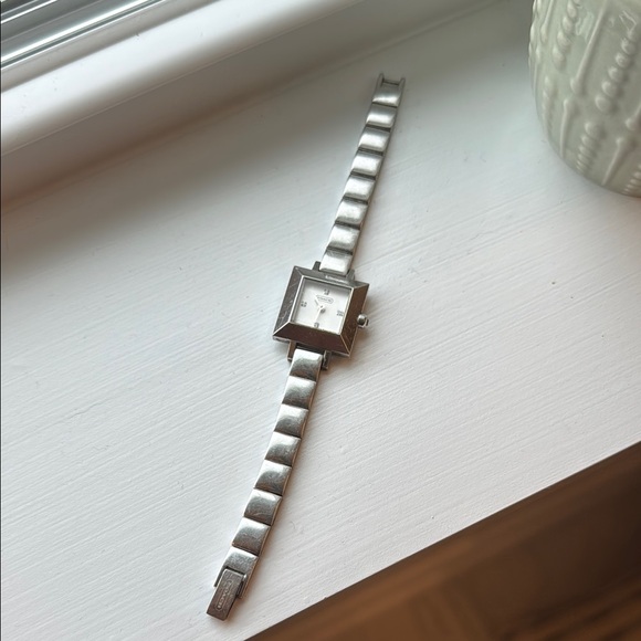 Coach | Accessories | Silver Coach Square Face Watch | Poshmark